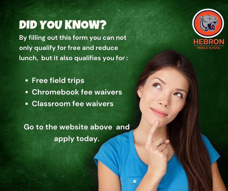 Apply today | Hebron Middle School